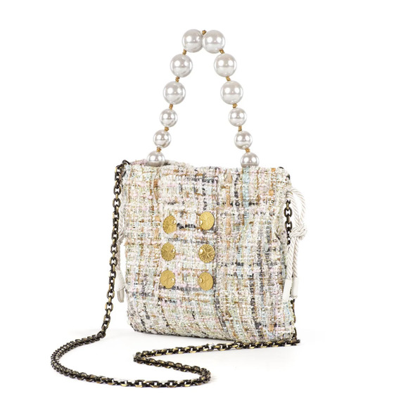 KOORELOO | Bags | Kooreloo Fetching Tweed Sequin Pouch Bag Etched Coins ...